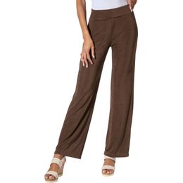 CR&Eacute;ATION L Damen Schlupfhose mit weiten Beinen schoko Gr&ouml;&szlig;e 38
