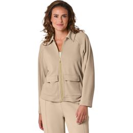 CREATION L PREMIUM Damen Jacke mit Modal beige Gr&ouml;&szlig;e 40/42