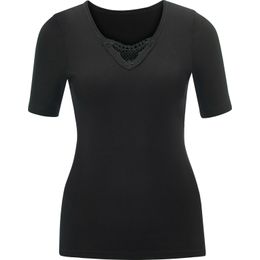 w&auml;schepur Damen Kurzarm Spenzer schwarz Gr&ouml;&szlig;e 38