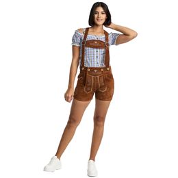 Steigenh&ouml;fer Trachtenhose 'Lederhose Damen Marina' Damen Gr&ouml;&szlig;e 40/42 braunmeliert