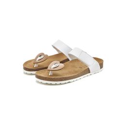 Lascana Pantolette 'Mule, Sandale, offener Schuh, Sommerschuh, Zehentrenner' wei&szlig; Gr. 37 f&uuml;r Damen