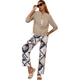 CR&Eacute;ATION L Damen Blouson mit Biesenverzierung sesam Gr&ouml;&szlig;e 38