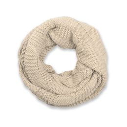 styleBREAKER Tube Scarf 'Feinstrick Loop mit Patentmuster' female size One size Beige