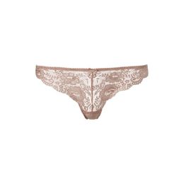 Lascana String beige Gr. 40/42 f&uuml;r Damen. Mit Schleife. K&ouml;rpernah