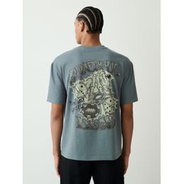 next T-Shirt Herren Gr&ouml;&szlig;e L petrol / pastellgr&uuml;n / schwarz