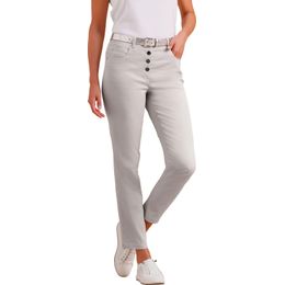 CREATION L PREMIUM Damen Hose mit Lyocell hellgrau Gr&ouml;&szlig;e 21