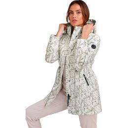 CREATION L PREMIUM Damen Funktionsjacke mit Taillen-Tunnelzug ecru-steingrau-bedruckt Gr&ouml;&szlig;e 38