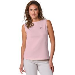 CREATION L PREMIUM Damen Shirttop mit Glitzersteinchen ros&eacute; Gr&ouml;&szlig;e 40