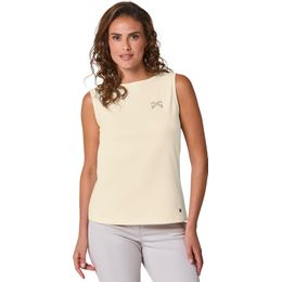 CREATION L PREMIUM Damen Shirttop mit Glitzersteinchen champagner Gr&ouml;&szlig;e 38