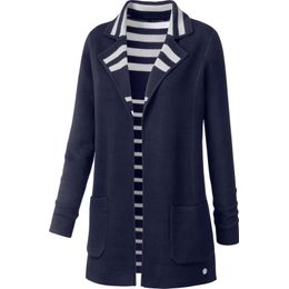 CREATION L PREMIUM Damen Wendejacke im Marine-Stil marine-wei&szlig;-geringelt Gr&ouml;&szlig;e 50