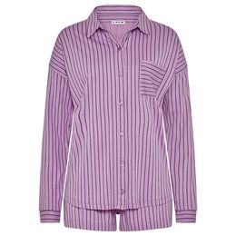 LSCN BY LASCANA Shorty violett Gr. 44/46 f&uuml;r Damen. Mit Markenlabel, Allover-Druck. Oversize. Nachhaltig.
