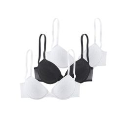 PETITE FLEUR BY LASCANA Push-up-BH schwarz Gr. 80C. Mit B&uuml;gel