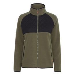oxmo Fleecejacke 'Malin' Damen Gr&ouml;&szlig;e XXL oliv / schwarz