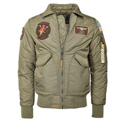 Top Gun &Uuml;bergangsjacke Herren Gr&ouml;&szlig;e L oliv / mischfarben Sommerjacke