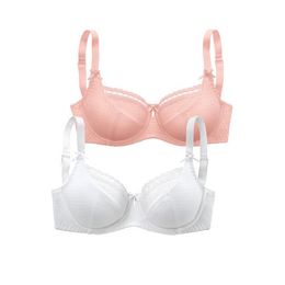 PETITE FLEUR BY LASCANA B&uuml;gel-BH ', Baumwoll-BH, Dirndl-BH' beige Gr. 95E. Mit B&uuml;gel. Nachhaltig.
