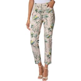 CR&Eacute;ATION L Damen Druckhose im 5 Pocket-Style elfenbein-mint-bedruckt Gr&ouml;&szlig;e 36