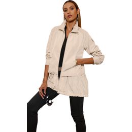 CR&Eacute;ATION L Damen Jacke im Lagen-Look sand Gr&ouml;&szlig;e 40