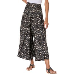 CR&Eacute;ATION L Damen Hosenrock im extravaganten Druckmuster schwarz-sand-bedruckt Gr&ouml;&szlig;e 36