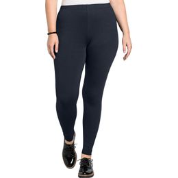 sheego Damen Leggings mit Gummizugbund tiefblau Gr&ouml;&szlig;e 46