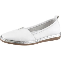 Andrea Conti Damen Slipper wei&szlig;-silberfarben Gr&ouml;&szlig;e 38