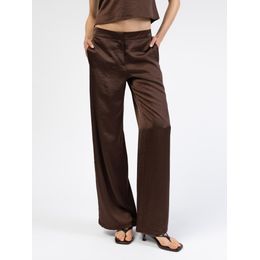 BROKE + SCH&Ouml;N Pants 'Gl&auml;nzende Hose mit geradem Bein' female size 38 Brown