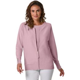 CREATION L PREMIUM Damen Feinstrickjacke mit Fledermaus-&Auml;rmeln ros&eacute; Gr&ouml;&szlig;e 36