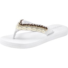 Lascana Zehentrenner Damen Gr&ouml;&szlig;e 40 braun / silber / wei&szlig; / perlwei&szlig;