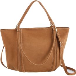 Heine Damen Handtasche in Trapezform cognac Gr&ouml;&szlig;e 0