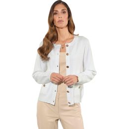 CR&Eacute;ATION L Damen Strickjacke mit integrierten Taschen ecru Gr&ouml;&szlig;e 36