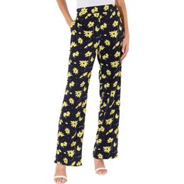 CR&Eacute;ATION L Damen Druckhose mit Dehnbund marine-limone-bedruckt Gr&ouml;&szlig;e 52