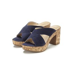 Lascana Pantolette 'Sommerschuh, offener Schuh, Sandalette, Mule,' blau Gr. 37 f&uuml;r Damen