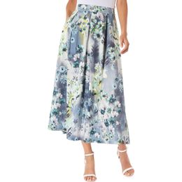 CR&Eacute;ATION L Damen Schlupfrock mit Nahttaschen ecru-mint-bedruckt Gr&ouml;&szlig;e 36