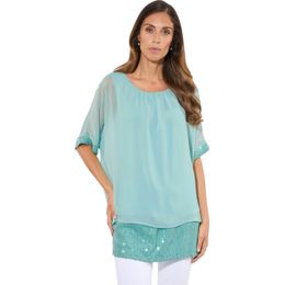 CR&Eacute;ATION L Damen Longbluse in Chiffon-Qualit&auml;t mint Gr&ouml;&szlig;e 50