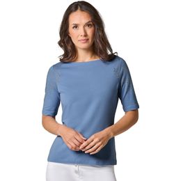 CREATION L PREMIUM Damen Kurzarmshirt in Lyocell-Qualit&auml;t himmelblau Gr&ouml;&szlig;e 36