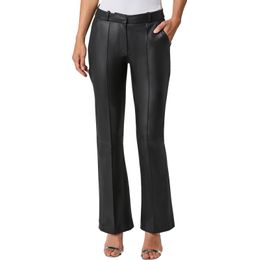 Mainpol Damen Lederhose mit Biesen schwarz Gr&ouml;&szlig;e 21