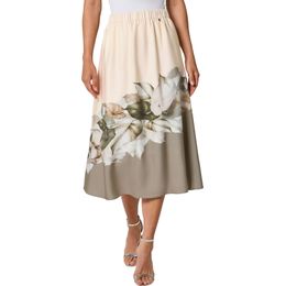 CREATION L PREMIUM Damen Schlupfrock mit Bord&uuml;ren-Druck elfenbein-schlamm-bedruckt Gr&ouml;&szlig;e 18