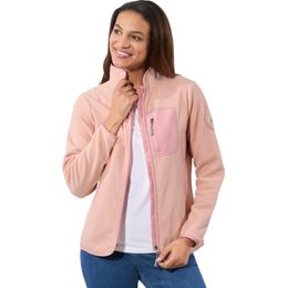 CR&Eacute;ATION L Damen Fleecejacke mit Rei&szlig;verschluss puder Gr&ouml;&szlig;e 52