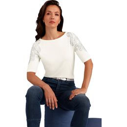 CREATION L PREMIUM Damen Kurzarmshirt in Lyocell-Qualit&auml;t ecru Gr&ouml;&szlig;e 40
