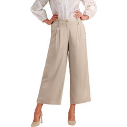 CREATION L PREMIUM Damen Culotte mit Bundfalten sand-meliert Gr&ouml;&szlig;e 23