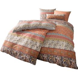 w&auml;schepur unisex Bettw&auml;sche terra-grau-bedruckt Gr&ouml;&szlig;e 40x80/135x200 cm