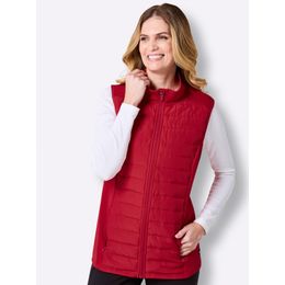 Catamaran Sports Damen Steppweste mit Rei&szlig;verschluss-Taschen, rot, Gr&ouml;&szlig;e 46