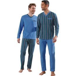 Herren Schlafanz&uuml;ge blau + marine Gr&ouml;&szlig;e 44/46