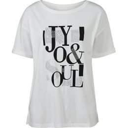 Heine Damen Print-Shirt mit Pailletten ecru Gr&ouml;&szlig;e 46