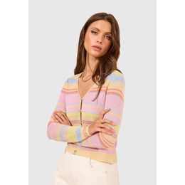 Lipsy Strickjacke Damen Gr&ouml;&szlig;e XL hellblau / gelb / hummer / rosa
