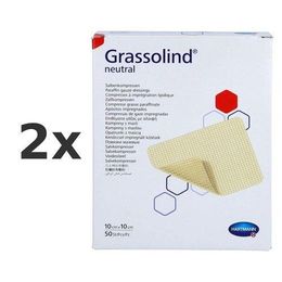 Paul Hartmann AG 2x Grassolind Salbenkompressen 10x10 cm steril 50 St