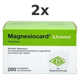 Verla-Pharm Arzneimittel GmbH & Co. KG 2x Magnesiocard 2,5 mmol Filmtabletten 200 St