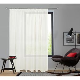 OTTO home Gardine &raquo;Dolly&laquo; Kr&auml;uselband 1 Stk. tlg. Bestseller, Store, extra Breite ab 3 Meter wei&szlig; Polyester 245cm, Kr&auml;uselband, 300cm