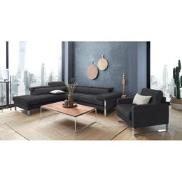 W.Schillig Ecksofa &raquo;finn, toller Sitzkomfort, L-Form, hochwertige Verarbeitungsdetails&laquo; German Design Award 2016, Fu&szlig;gestell Chrom gl&auml;nzend, Breite 