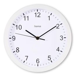 Hama Wanduhr &raquo;Wanduhr "Elba", &Oslash; 25 cm, ohne Ticken&laquo; ger&auml;uscharm wei&szlig; &Oslash; 25cm
