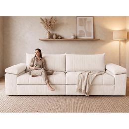 OTTO home Big-Sofa &raquo;Soft&Cosy Pik XXL, B: 303 cm, Mega Sofa in Cord&laquo; Lounge-Komfort mit edler Sitzsteppung, Federkern wei&szlig; 100% Polyester B/H/T: 303cm